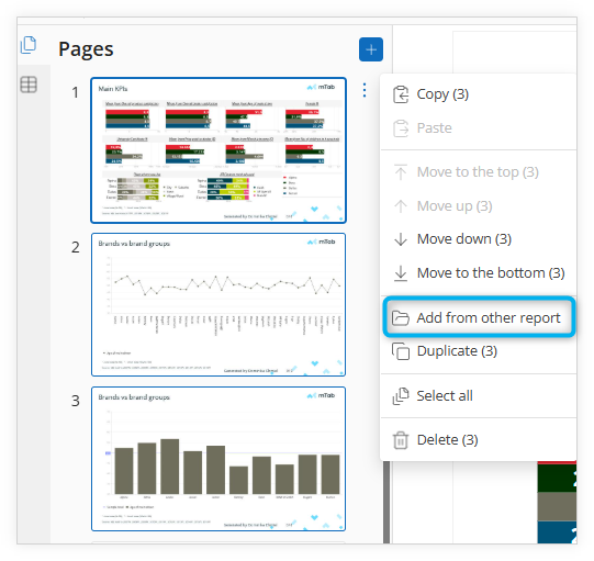 Storybuilding Interface for Slide-Type Pages